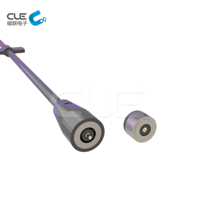 Round type male and female magnetic power cable connector