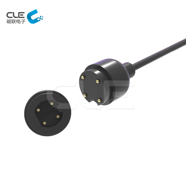 Male and female 4 pin custom charging magnetic connector