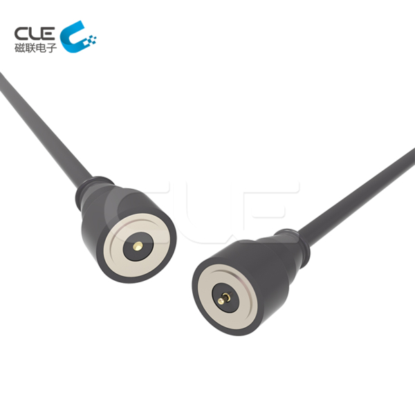 Round male and female magnetic pogo pin charger