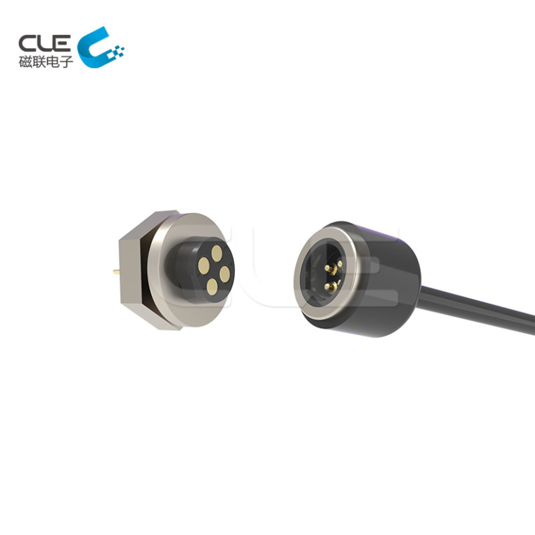 Waterproof 4 pin magnetic connector automotive/magnetic connector