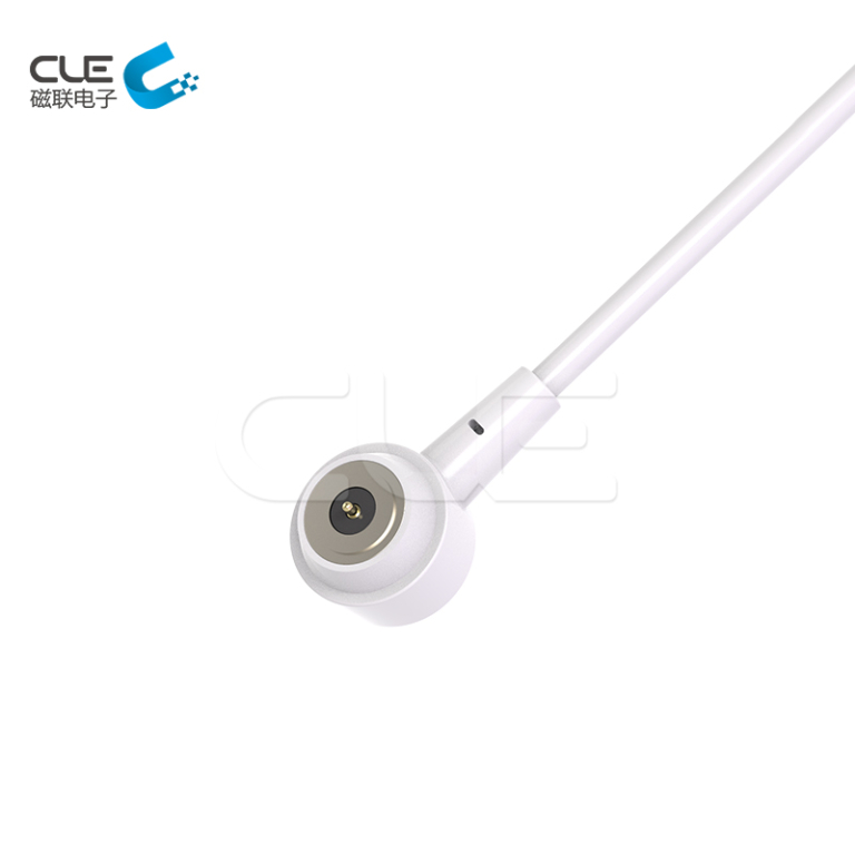 Custom dc magnetic power cable connector for medical equipment