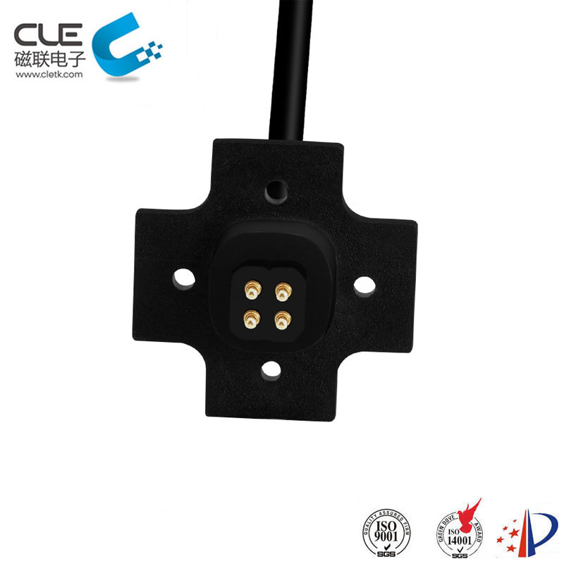 Powerful magnetic usb pogo 4 pin connector with gold plated