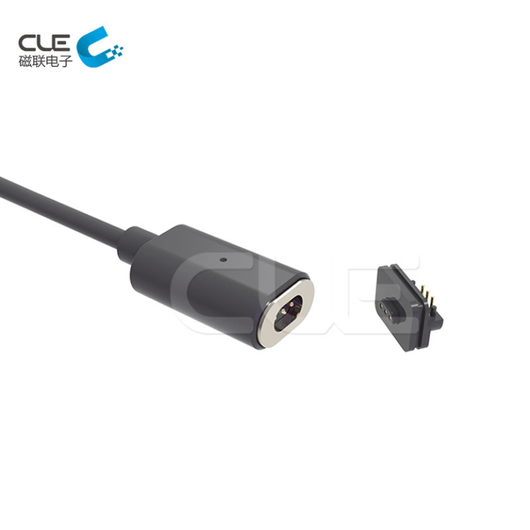 Magnetic charge cable with 3 pin cable connector